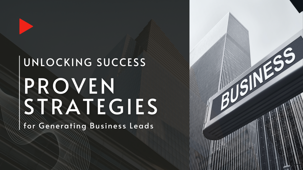 Proven Strategies for Generating Business Leads Proven Strategies for Generating Business Leads