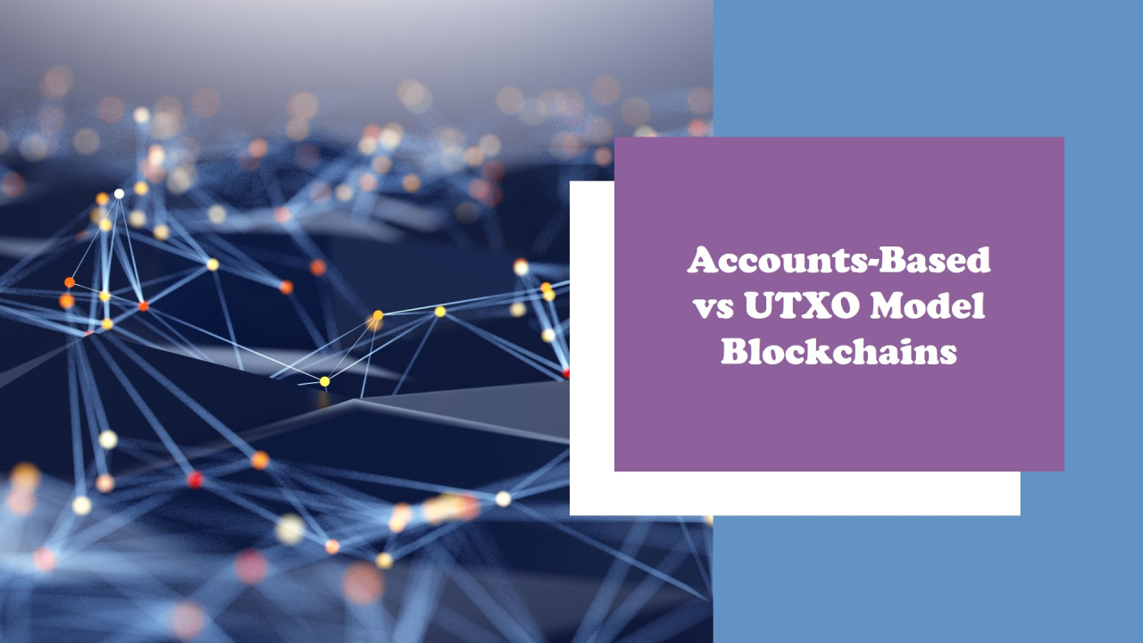 Main Differences Between Accounts-Based and UTXO Model Blockchains Main Differences Between Accounts-Based and UTXO Model Blockchains