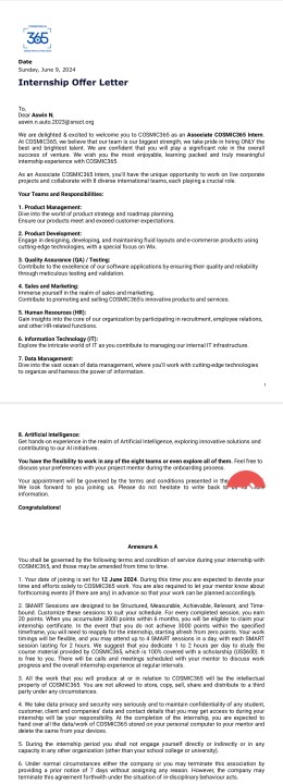 Internship cover letter Internship cover letter