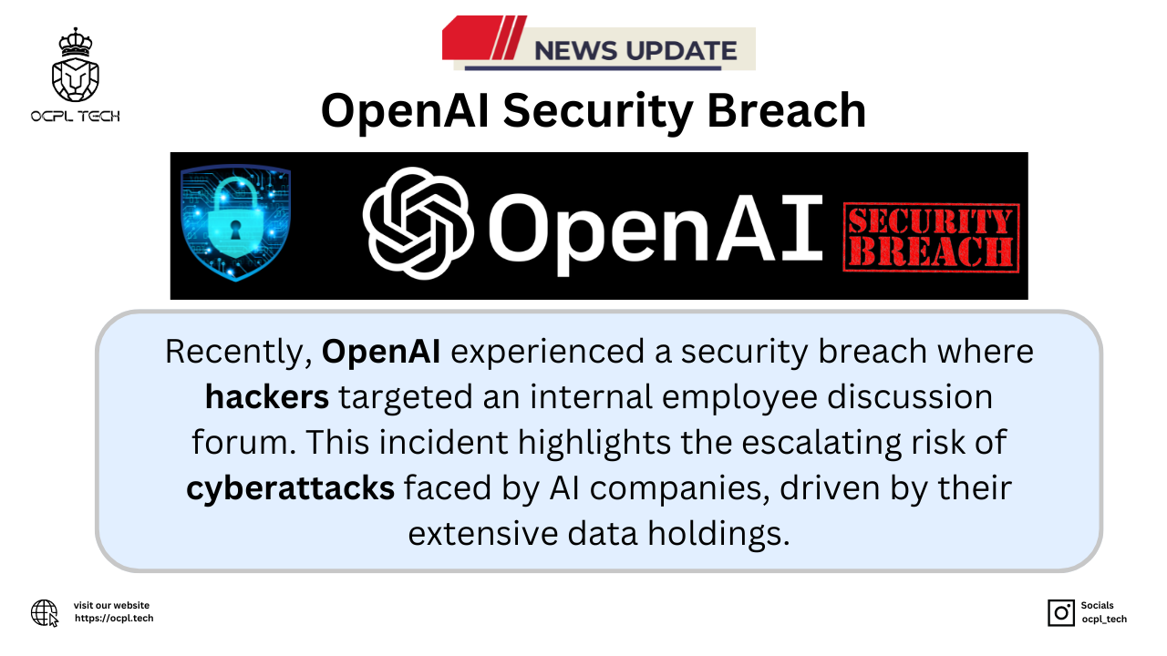 OpenAI Security Breach Highlights Rising Cyber Threats to AI Companies OpenAI Security Breach Highlights Rising Cyber Threats to AI Companies