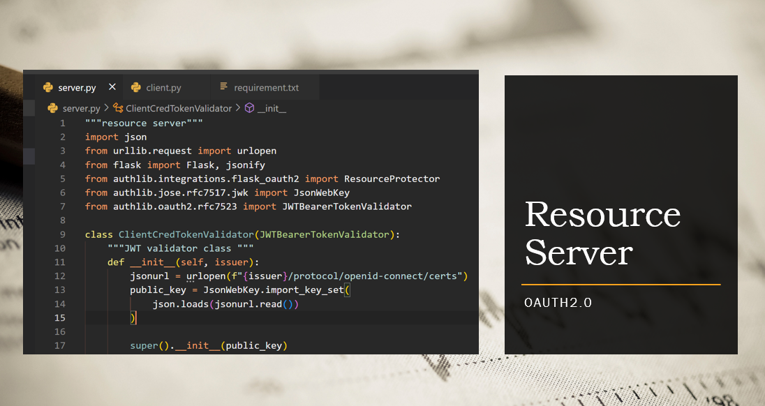 OAuth2.0: Resource Server OAuth2.0: Resource Server