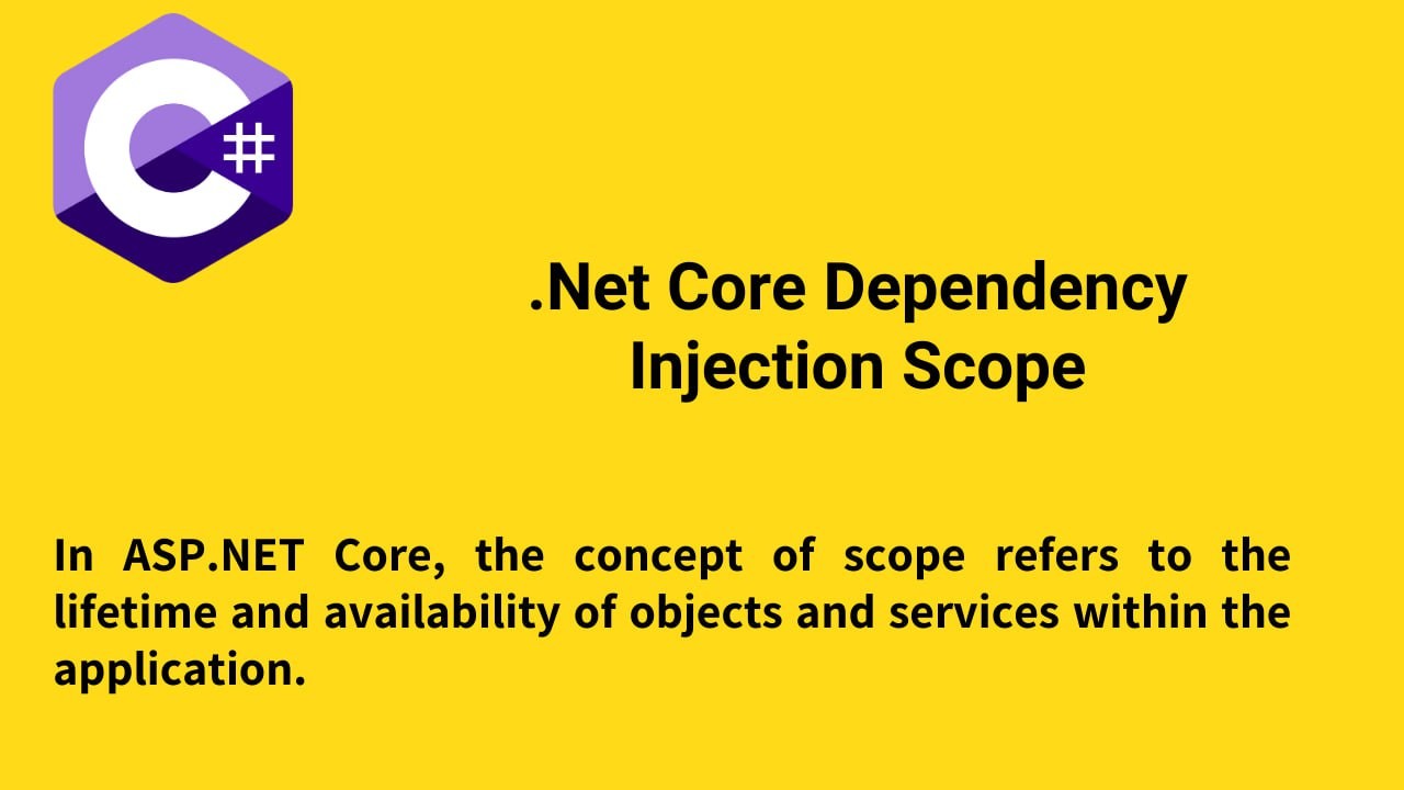 .Net Core Dependency Injection Scope .Net Core Dependency Injection Scope