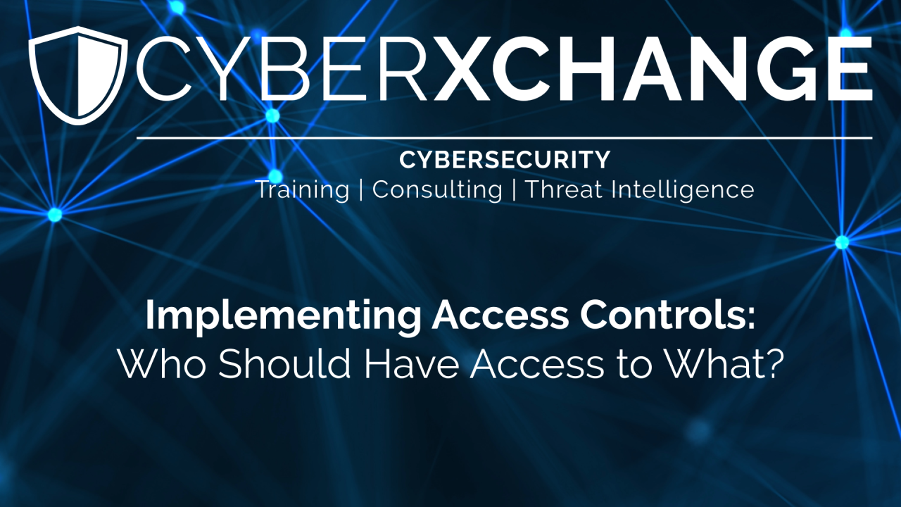 Implementing Access Controls - Who Should Have Access to What? Implementing Access Controls - Who Should Have Access to What?