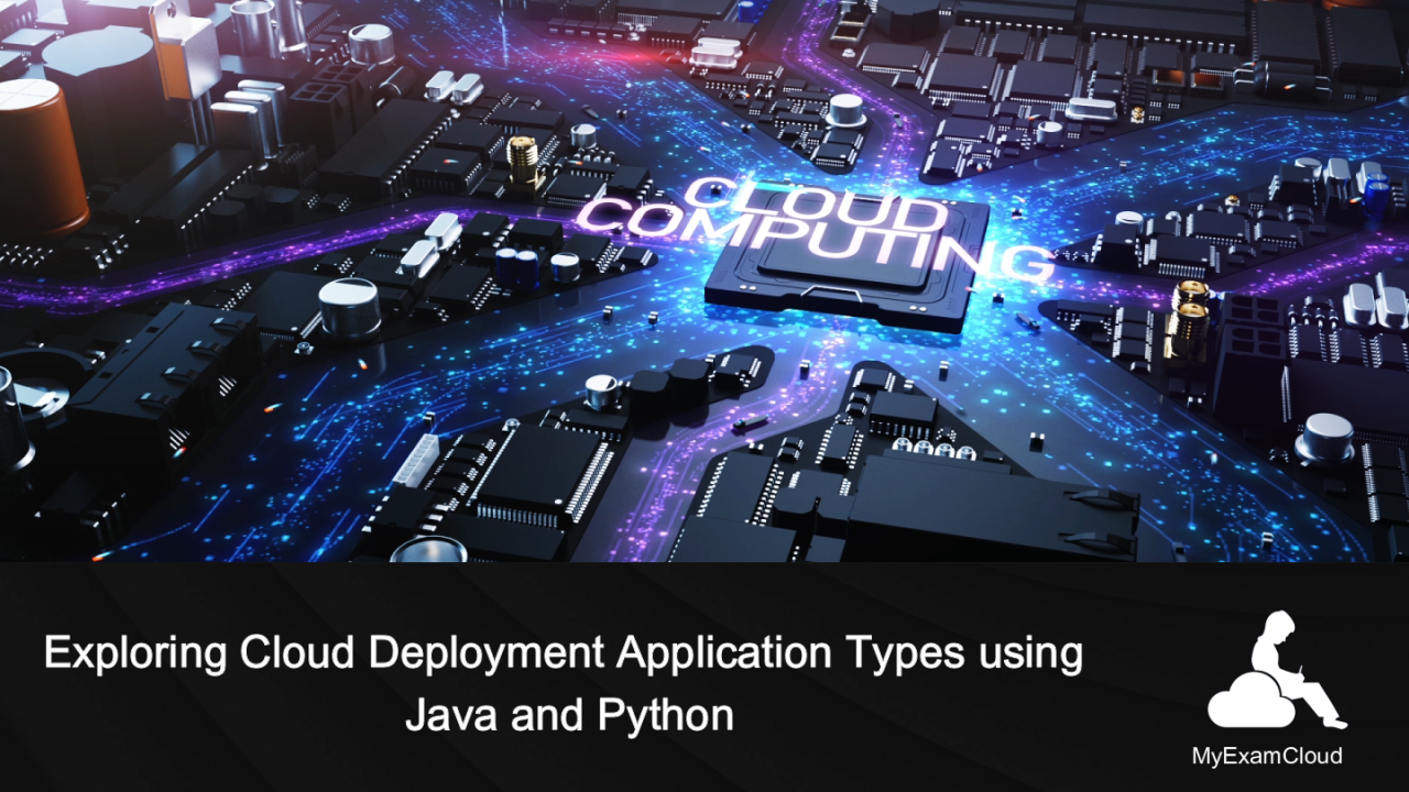 Exploring Cloud Deployment Application Types using Java and Python Exploring Cloud Deployment Application Types using Java and Python