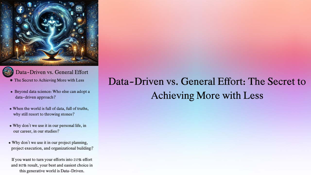 Data-Driven vs. General Effort: The Secret to Achieving More with Less Data-Driven vs. General Effort: The Secret to Achieving More with Less