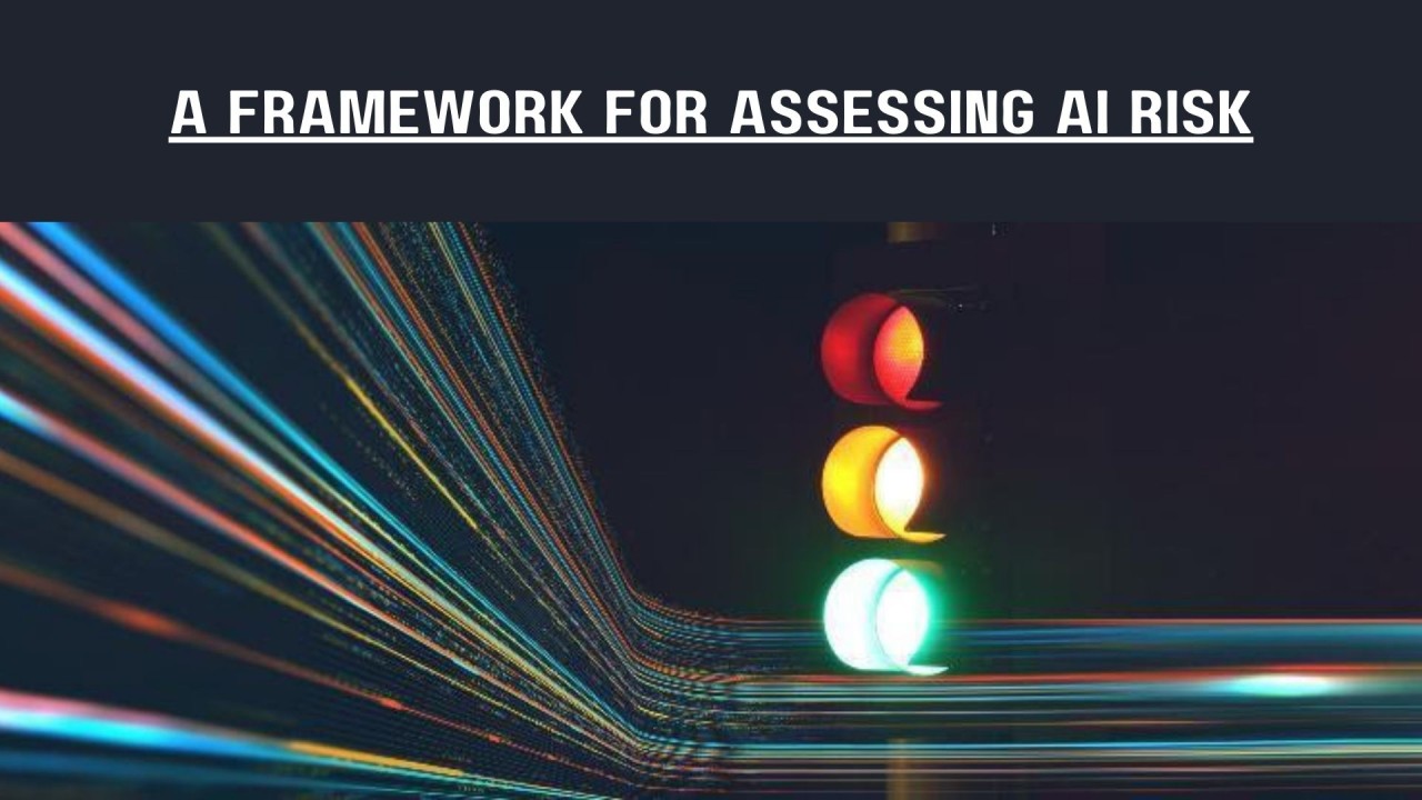 A framework for assessing AI risk A framework for assessing AI risk