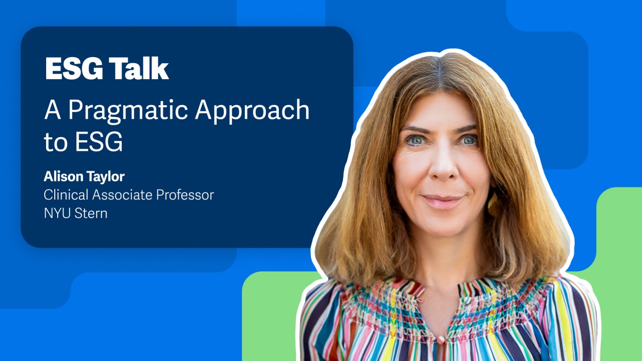 A Pragmatic Approach to ESG A Pragmatic Approach to ESG