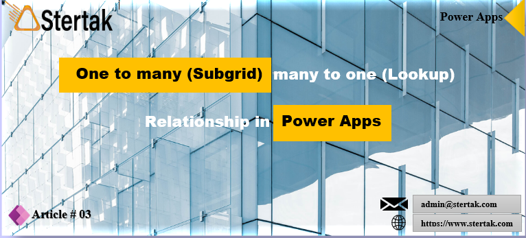 One to many (Subgrid) Many to one (Lookup) Relationship in Power Apps One to many (Subgrid) Many to one (Lookup) Relationship in Power Apps