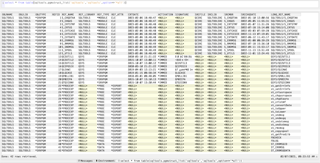 Using SQL to Extract *MODULE Names from a *PGM Using SQL to Extract *MODULE Names from a *PGM