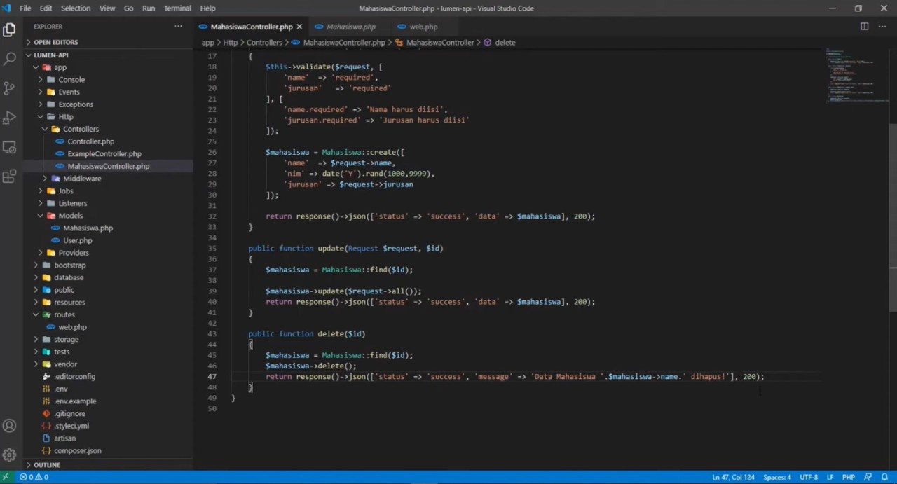 API - Lumen Laravel (CRUD - Delete) API - Lumen Laravel (CRUD - Delete)