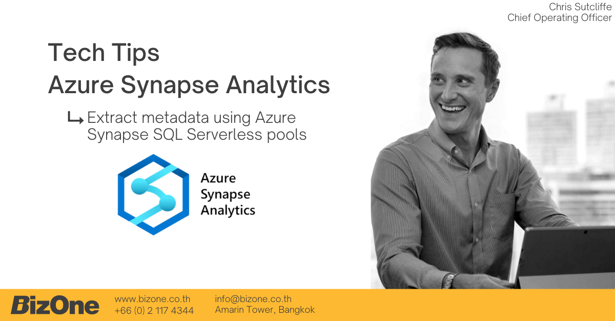 Extract metadata using Azure Synapse SQL Serverless pools Extract metadata using Azure Synapse SQL Serverless pools