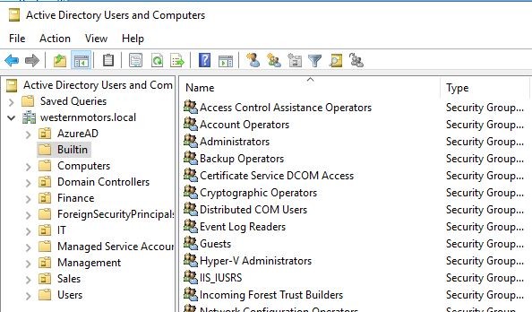 What are the Built-in Active Directory Groups What are the Built-in Active Directory Groups