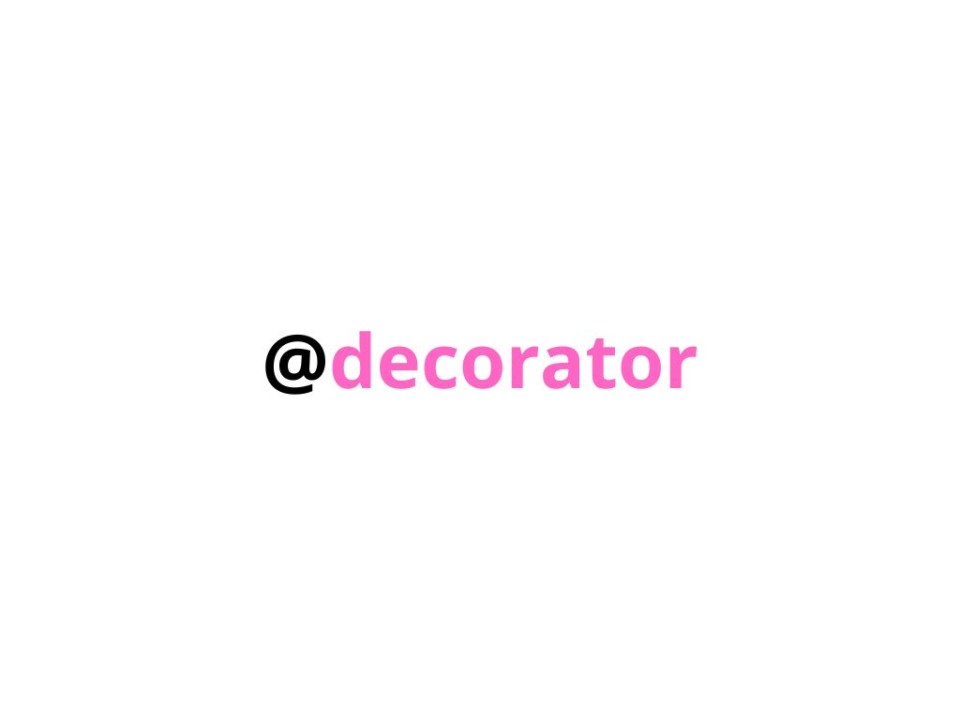 Python @decorator Python @decorator