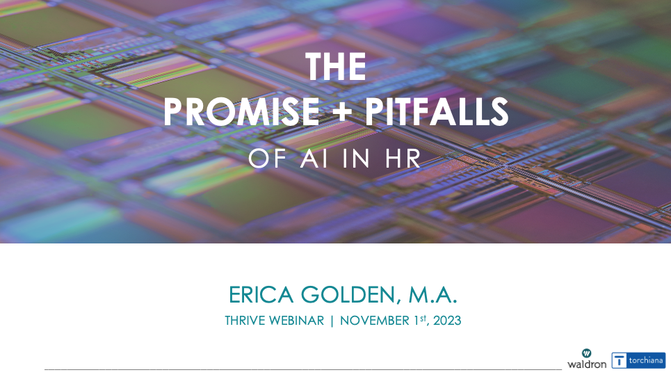The Promise + Pitfalls of AI in HR The Promise + Pitfalls of AI in HR