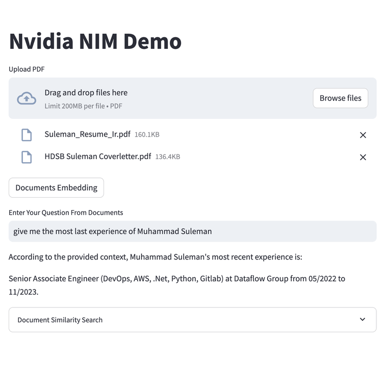 Revolutionizing Document Interaction: Chat with PDF Using Nvidia Nim Revolutionizing Document Interaction: Chat with PDF Using Nvidia Nim