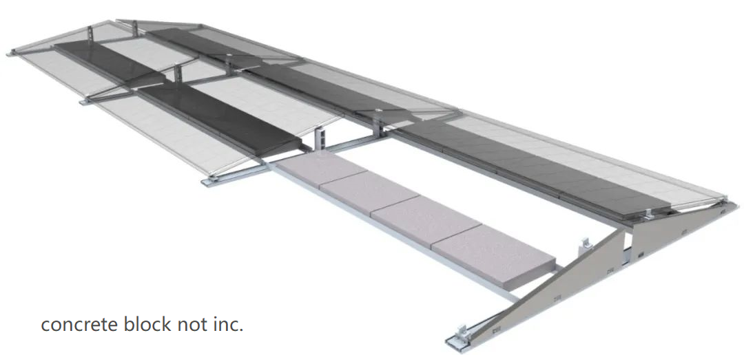 Non-penetrating Ballast Mounting System for Flat Roof Non-penetrating Ballast Mounting System for Flat Roof