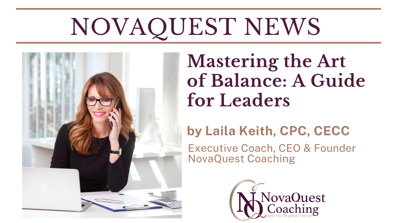 Mastering the Art of Balance: A Guide for Leaders Mastering the Art of Balance: A Guide for Leaders