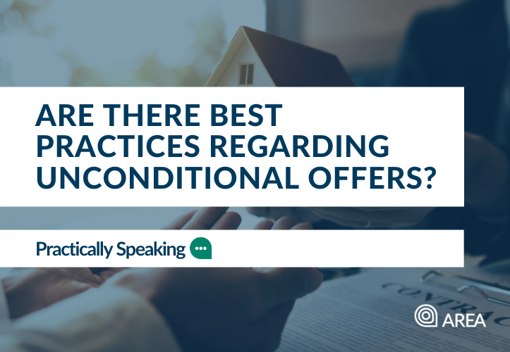 A there best practices regarding unconditional offers? A there best practices regarding unconditional offers?
