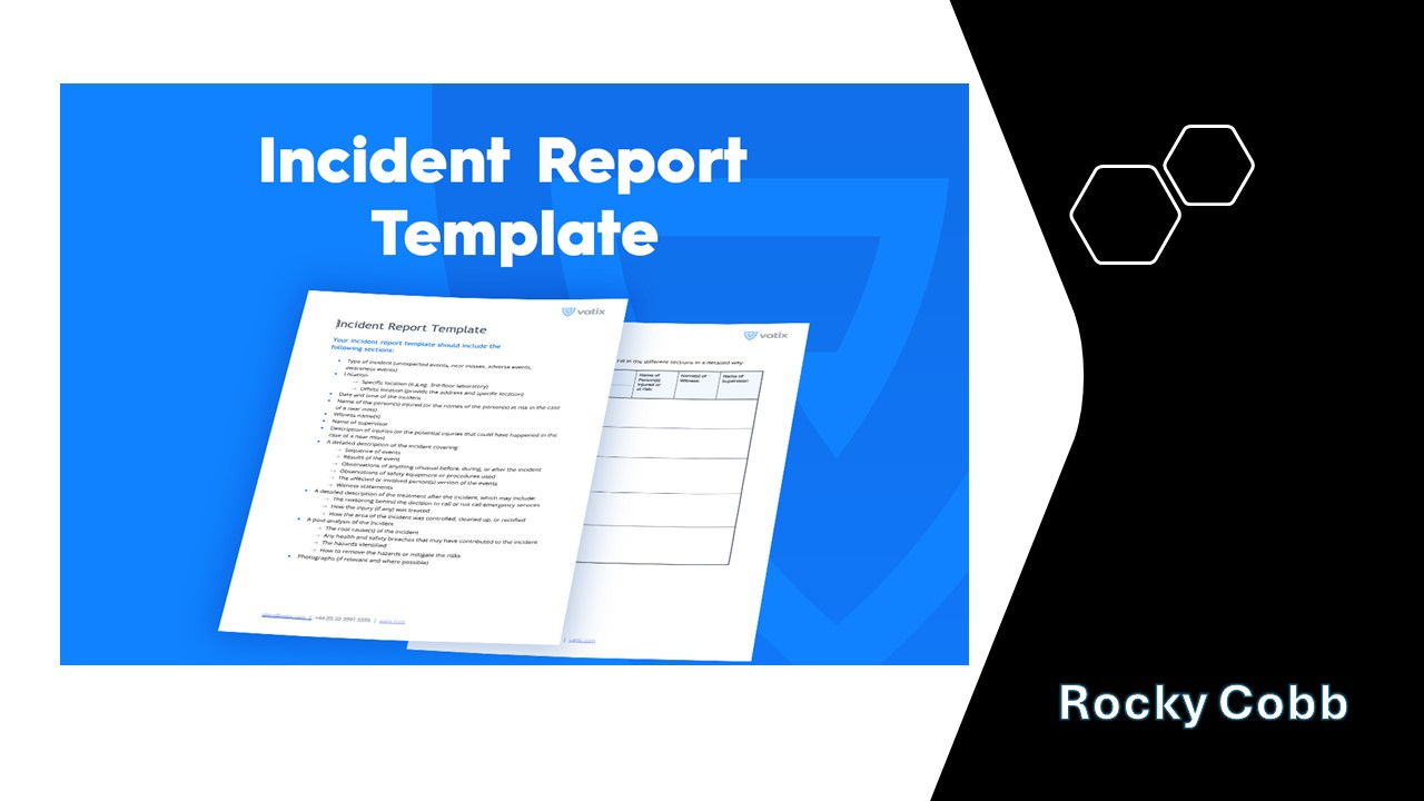 Optimizing Incident Reporting: A Structured Approach for Clarity and ... Optimizing Incident Reporting: A Structured Approach for Clarity and ...