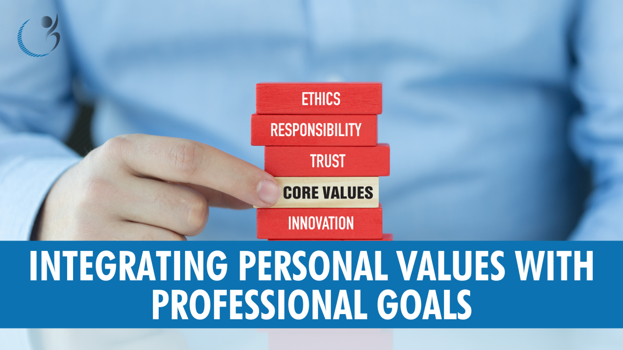 Integrating Personal Values with Professional Goals Integrating Personal Values with Professional Goals