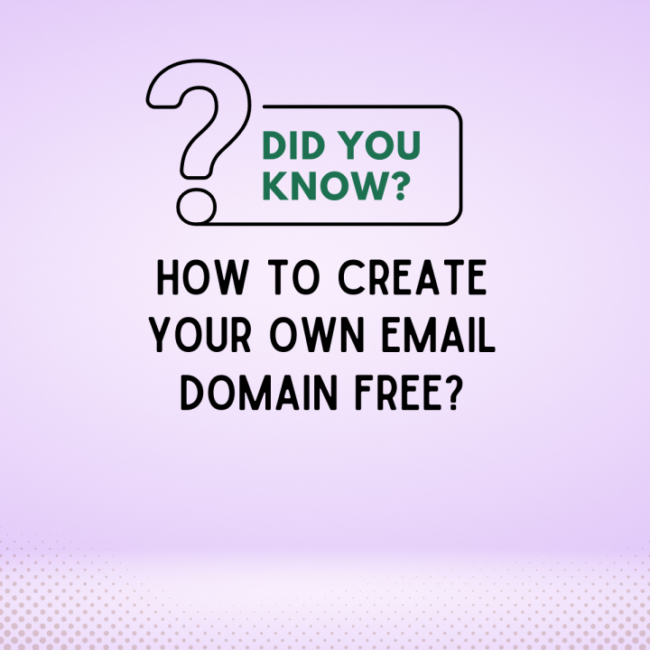 How to create your own email domain free? How to create your own email domain free?