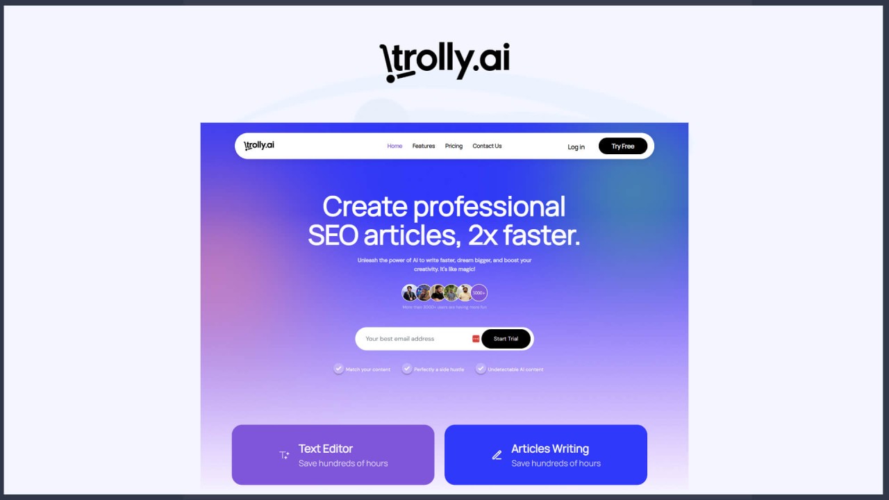 Trolly AI Lifetime Deal | Automate SEO content writing with AI Trolly AI Lifetime Deal | Automate SEO content writing with AI