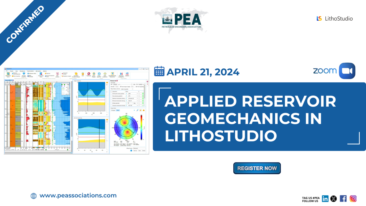 Free Workshop - Applied Reservoir Geomechanics in Lithostudio Free Workshop - Applied Reservoir Geomechanics in Lithostudio
