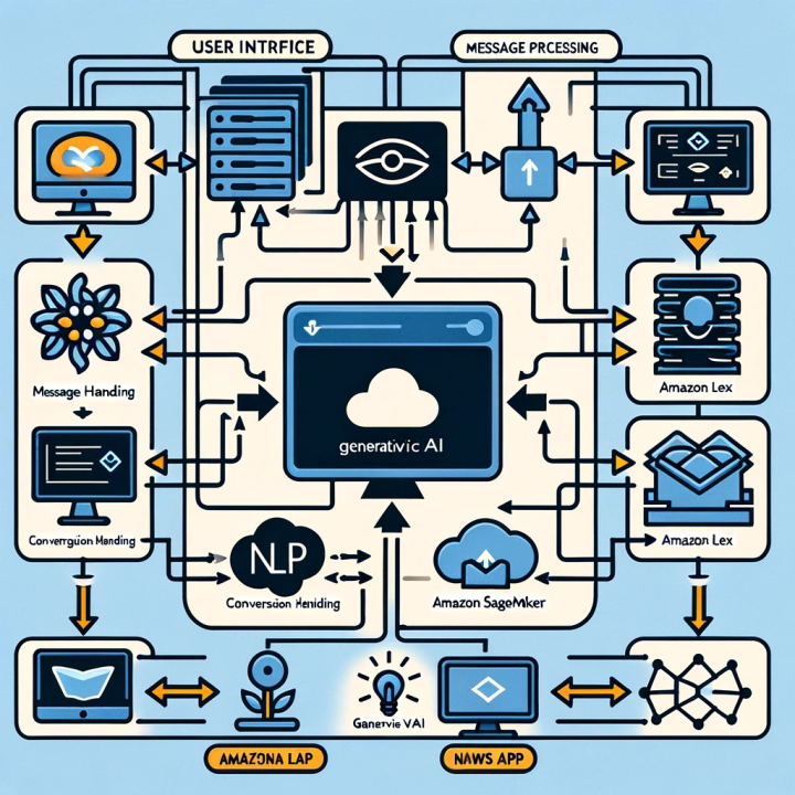High-level architecture diagram for a Generative AI Chatbot in AWS High-level architecture diagram for a Generative AI Chatbot in AWS