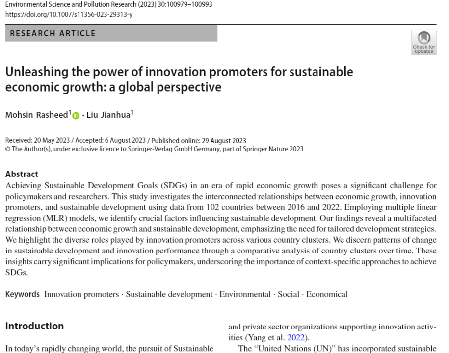 Unleashing the power of innovation promoters for sustainable economic ... Unleashing the power of innovation promoters for sustainable economic ...