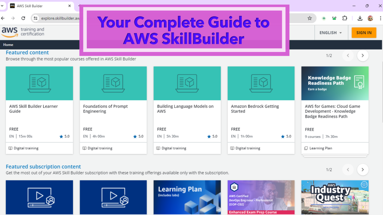AWS SkillBuilder for Free : Your Complete Guide AWS SkillBuilder for Free : Your Complete Guide
