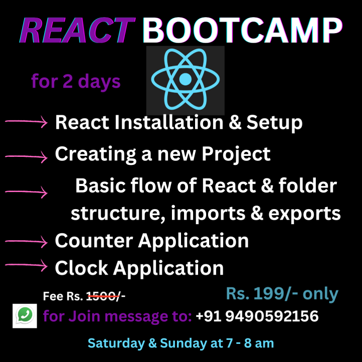 React bootcamp for 2 days React bootcamp for 2 days