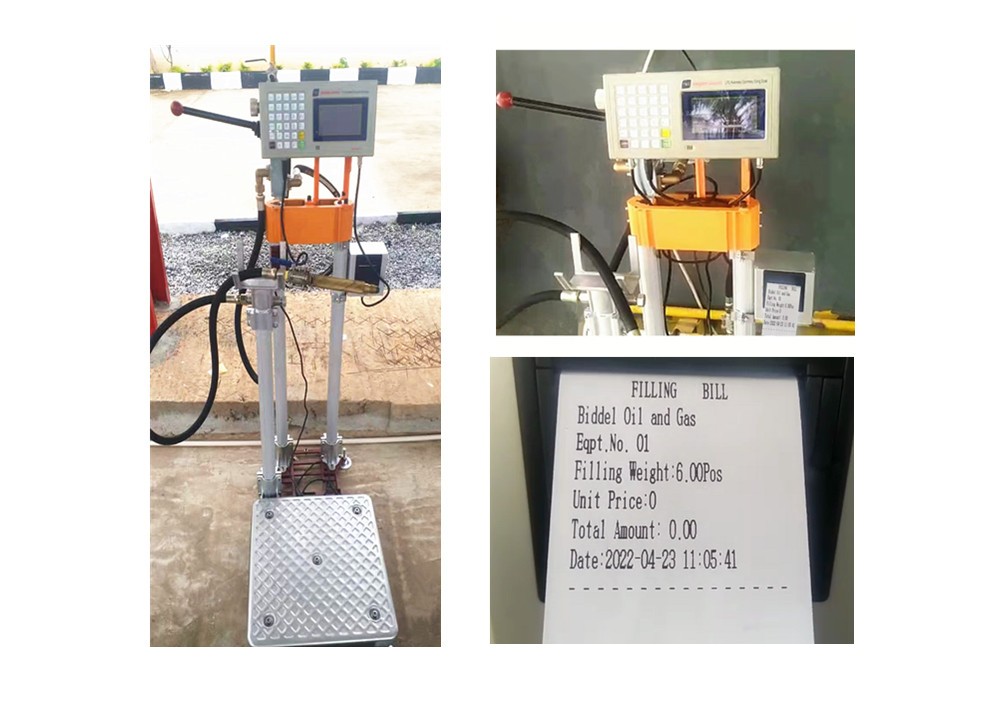 LPG cylinder filling machine with filling bill print function LPG cylinder filling machine with filling bill print function