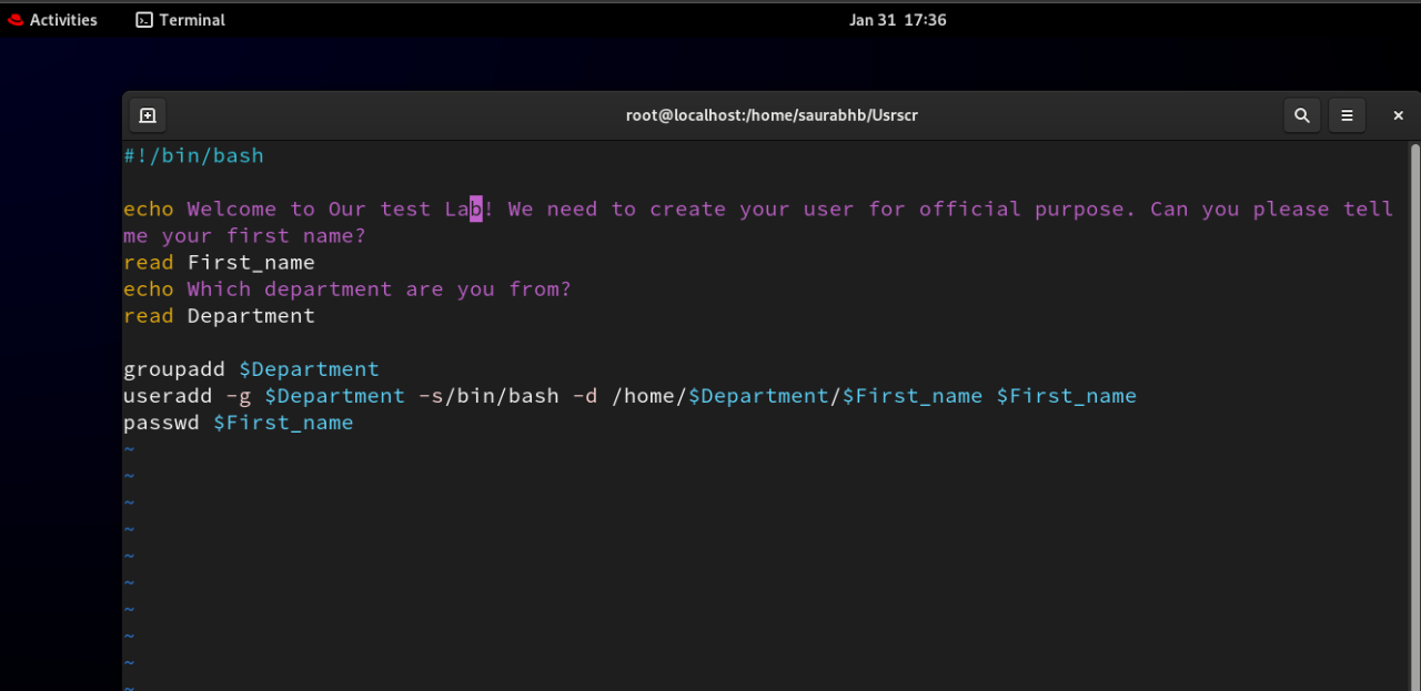 Exploring the World of Linux: Part 2 - Bash Scripting and User Management Exploring the World of Linux: Part 2 - Bash Scripting and User Management