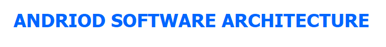 Android Software Architecture Android Software Architecture