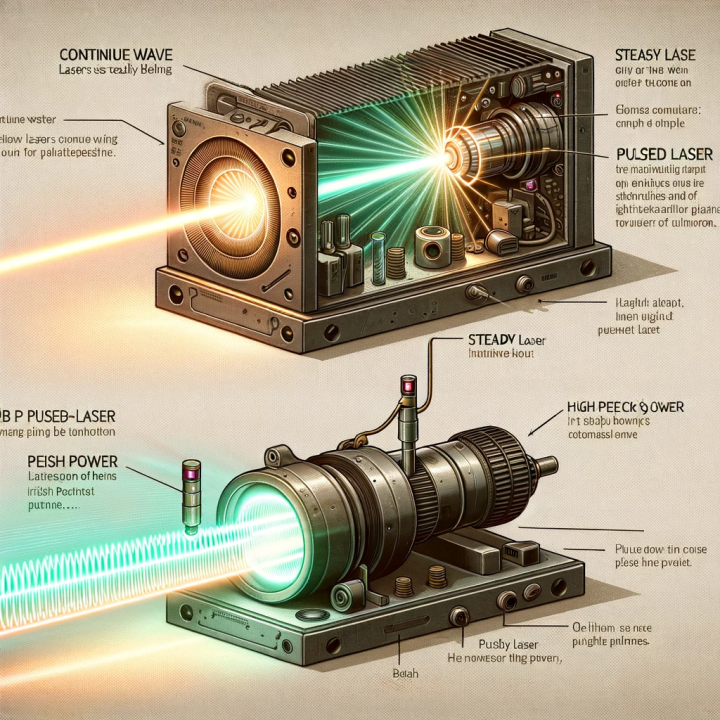Technical Comparison of Continuous Wave (CW) Laser vs. Pulsed Laser. Technical Comparison of Continuous Wave (CW) Laser vs. Pulsed Laser.