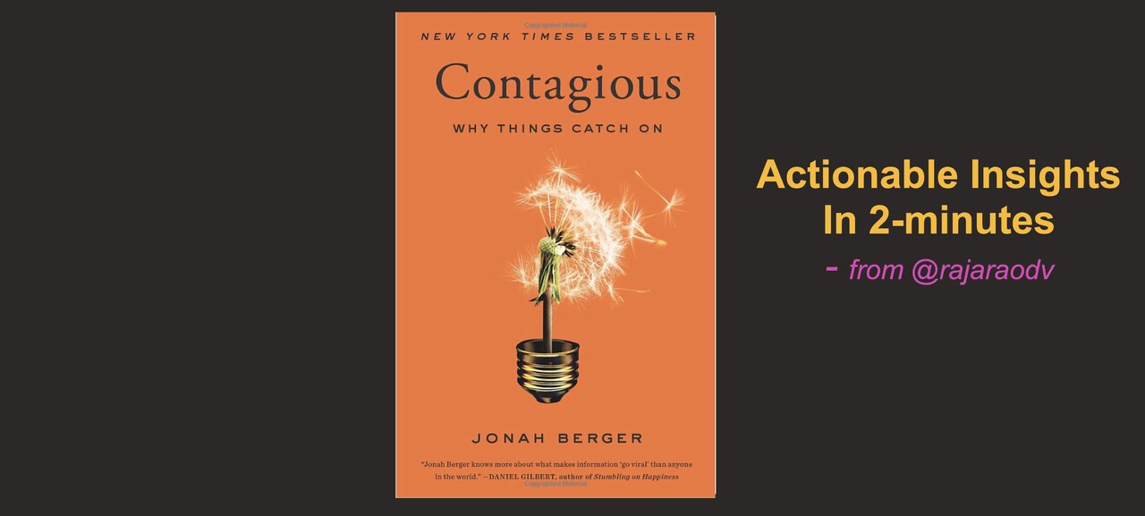 Contagious: Why Things Catch On | Actionable Insights Contagious: Why Things Catch On | Actionable Insights