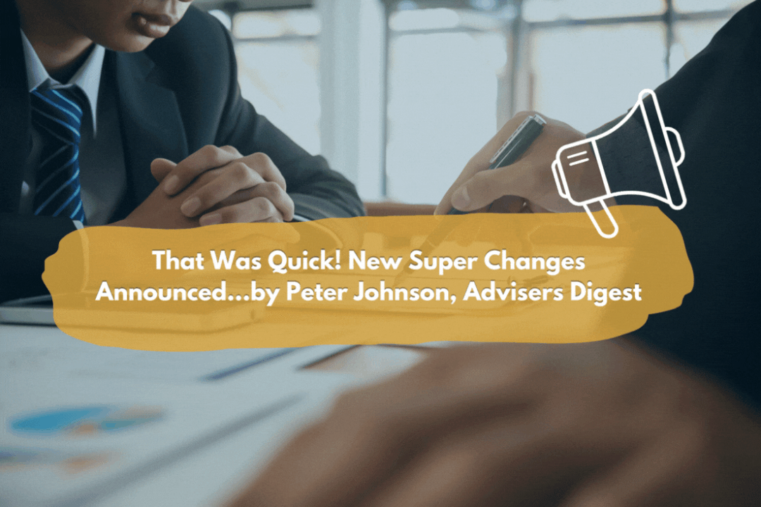 That Was Quick! New Super Changes Announced. That Was Quick! New Super Changes Announced.