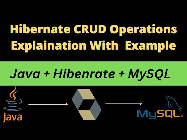 Hibernate CRUD Operations Hibernate CRUD Operations