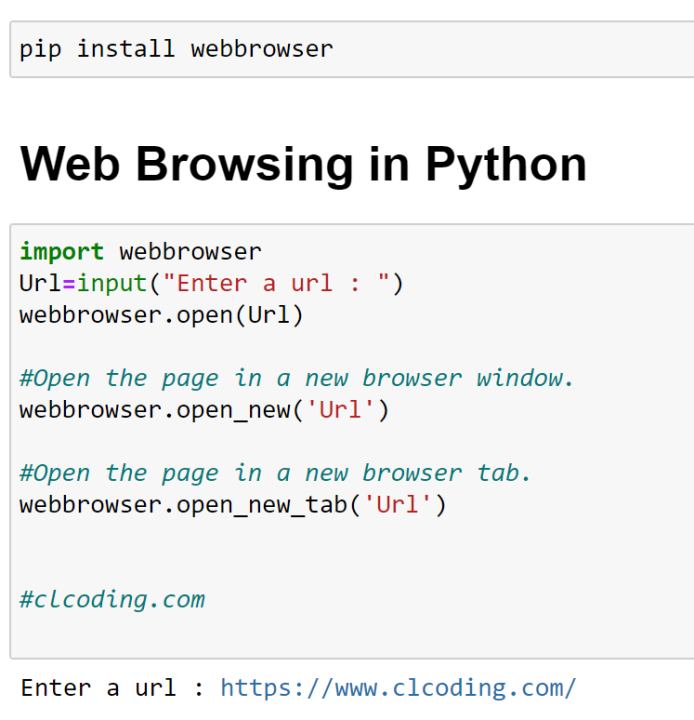 Day 86 : Web Browsing in Python Day 86 : Web Browsing in Python