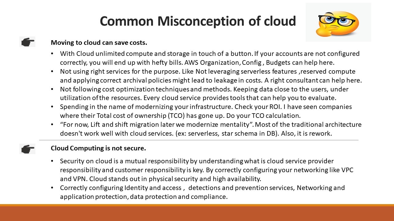 Common Misconception of cloud Common Misconception of cloud