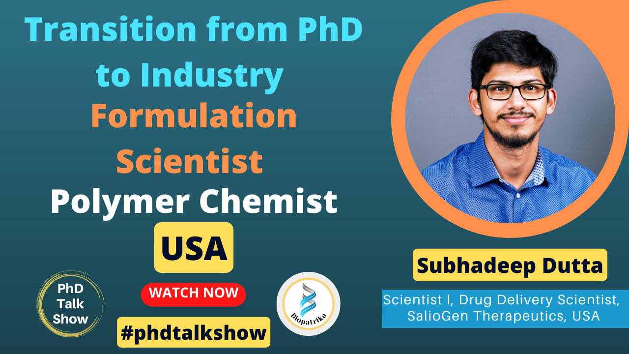 Transition from PhD to Industry | Formulation Scientist | Polymer ... Transition from PhD to Industry | Formulation Scientist | Polymer ...