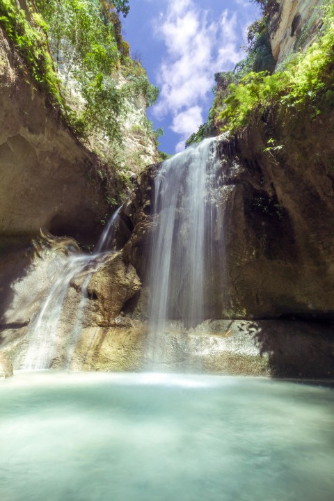 Bathing in a Waterfall in Himachal Pradesh Bathing in a Waterfall in Himachal Pradesh