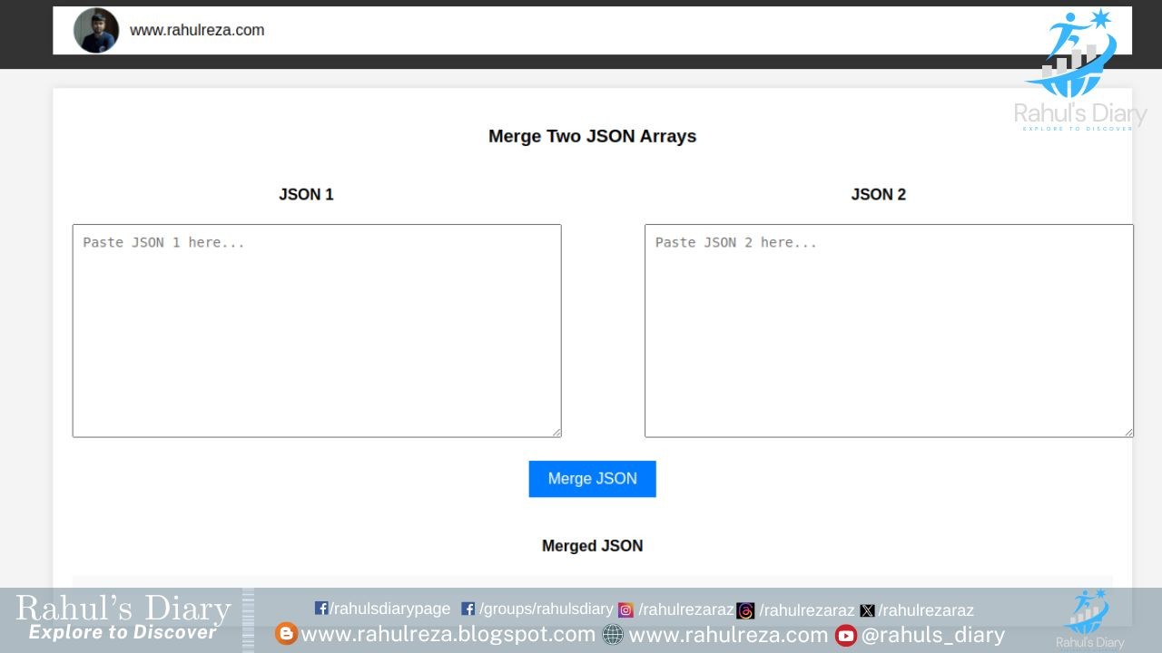Two Json Array Merger Two Json Array Merger