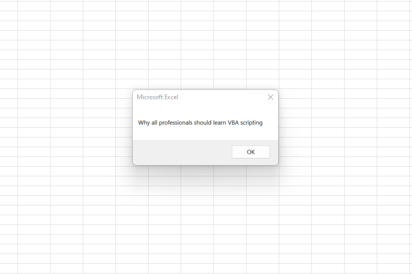 Why all professionals should learn VBA scripting Why all professionals should learn VBA scripting