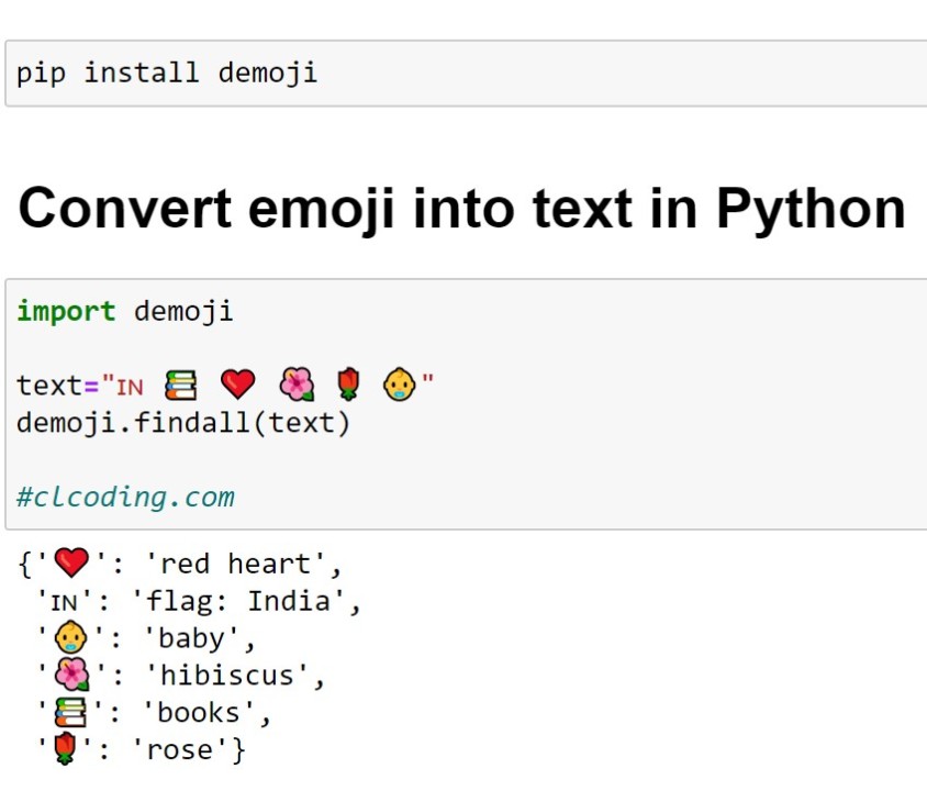Day 79 : Convert emoji into text in Python Day 79 : Convert emoji into text in Python