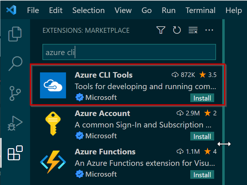Install Azure CLI Extension in Visual Studio Code Install Azure CLI Extension in Visual Studio Code
