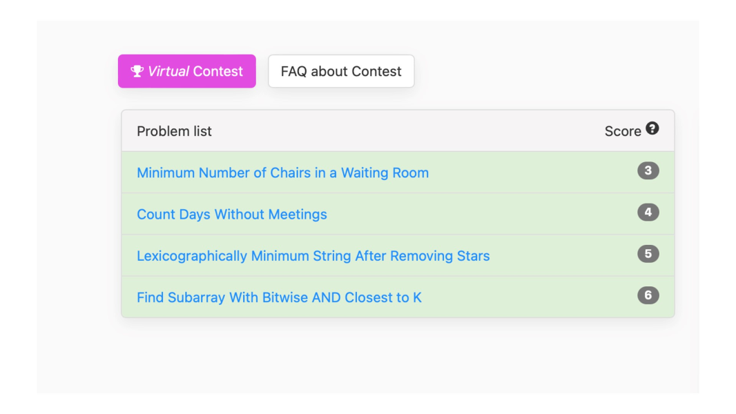 LeetCode Contest 400 LeetCode Contest 400