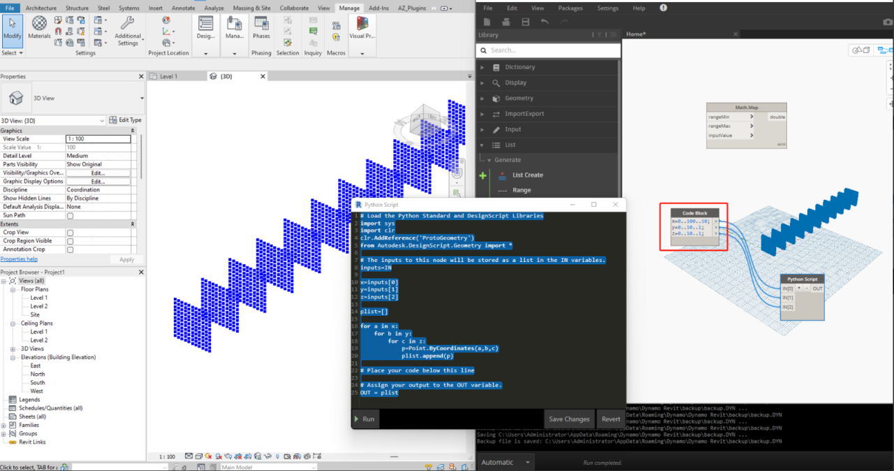 Revit - Dynamo - Python - points generation example Revit - Dynamo - Python - points generation example