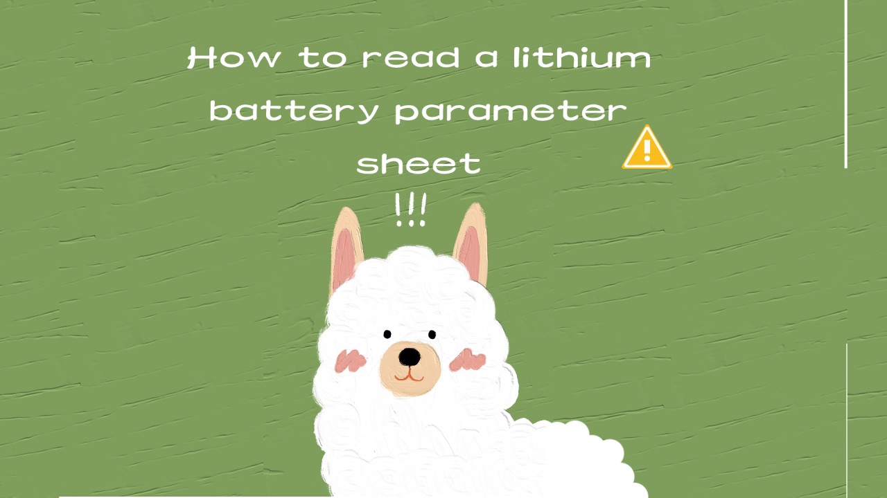 How to read a lithium battery parameter sheet? How to read a lithium battery parameter sheet?