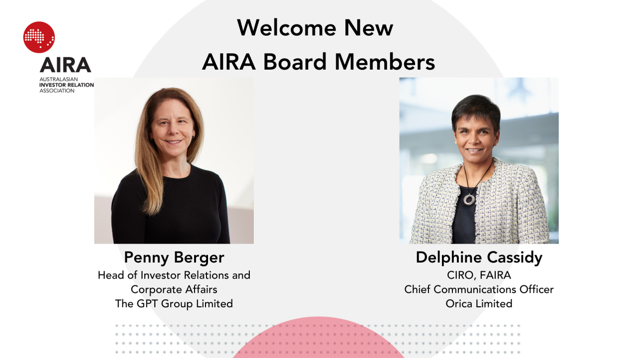 AIRA Welcomes Two New Board Members AIRA Welcomes Two New Board Members